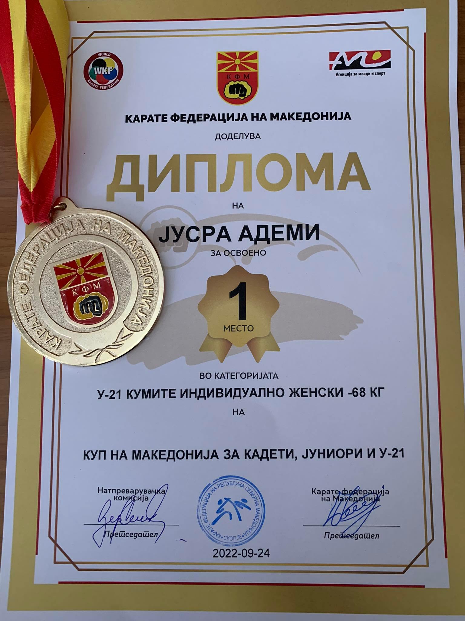 Kupa e Maqedonisë, Jusra Ademi dominoi garën deri më 68 kg - Alsat