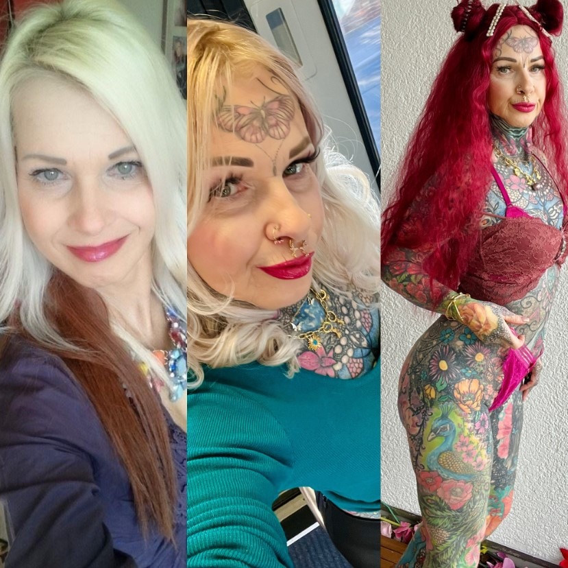 Kjo gjyshe moderne shpenzoi 29 mijë euro për të mbuluar të gjithë trupin me tatuazhe: Të gjithë ...