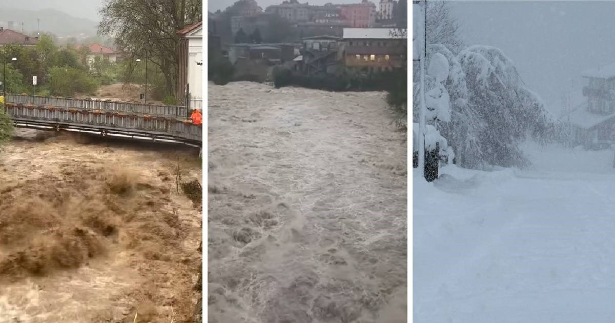 VIDEO Përmbytje në Itali, stuhi në Alpe, ka rënë një metër borë - Alsat